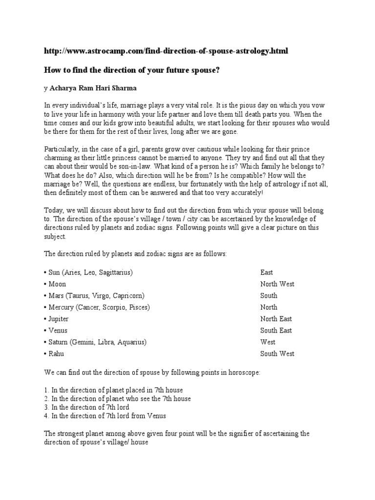Astro Direction | PDF | Planets In Astrology | Astrological Sign