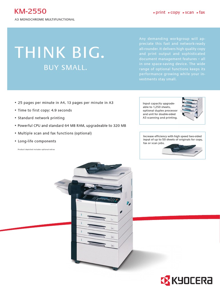 KM-2550 DS 0907 | PDF | Image Scanner | Fax