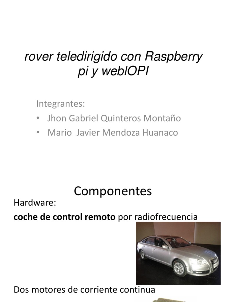 Rover Teledirigido Con Raspbrerry Pi y WeblOPI | PDF