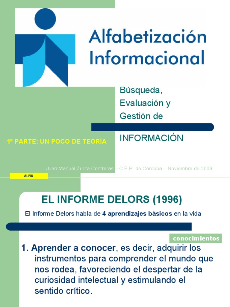 ALFabetización INformacional | Alfabetización informacional | Información