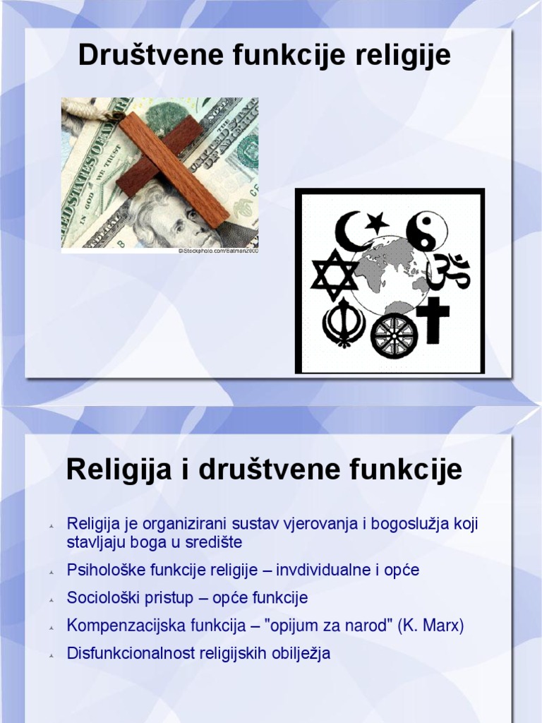 Drustvene Funkcije Religije | PDF