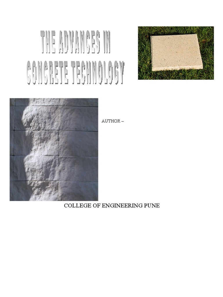Advances in Concrete Technology | PDF | Concrete | Cement