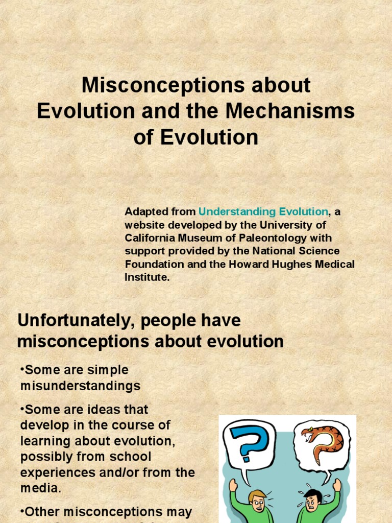 Misconceptions About Evolution Why Natural Selection Is