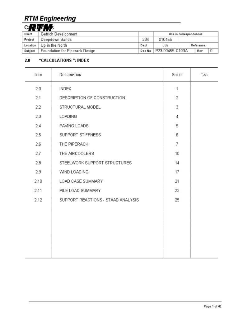 Pipe Rack | PDF | Deep Foundation | Beam (Structure)