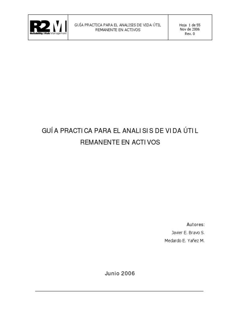 Análisis de Vida Útil Remanente en Activos | PDF | Beneficio (economía ...