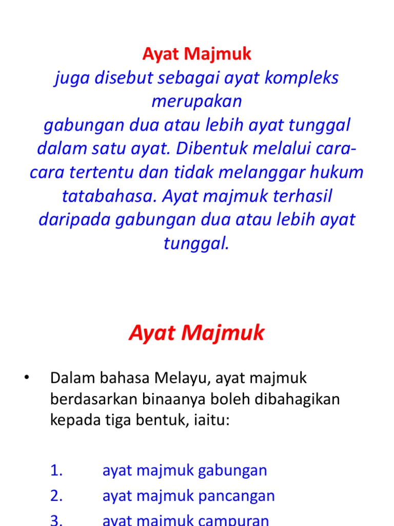 Ayat Majmuk | PDF