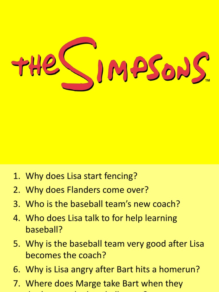 The Simpsons Money Bart PPT Review | PDF | Bart Simpson | Lisa Simpson
