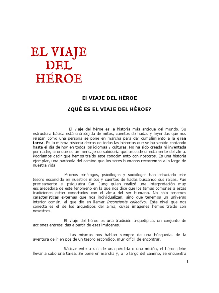 El VIAJE DEL HÉROE | PDF | Carl Jung | Héroe