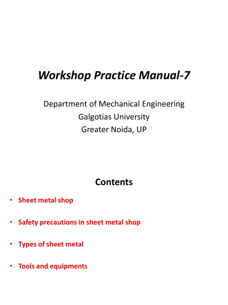 Workshop Manual | PDF