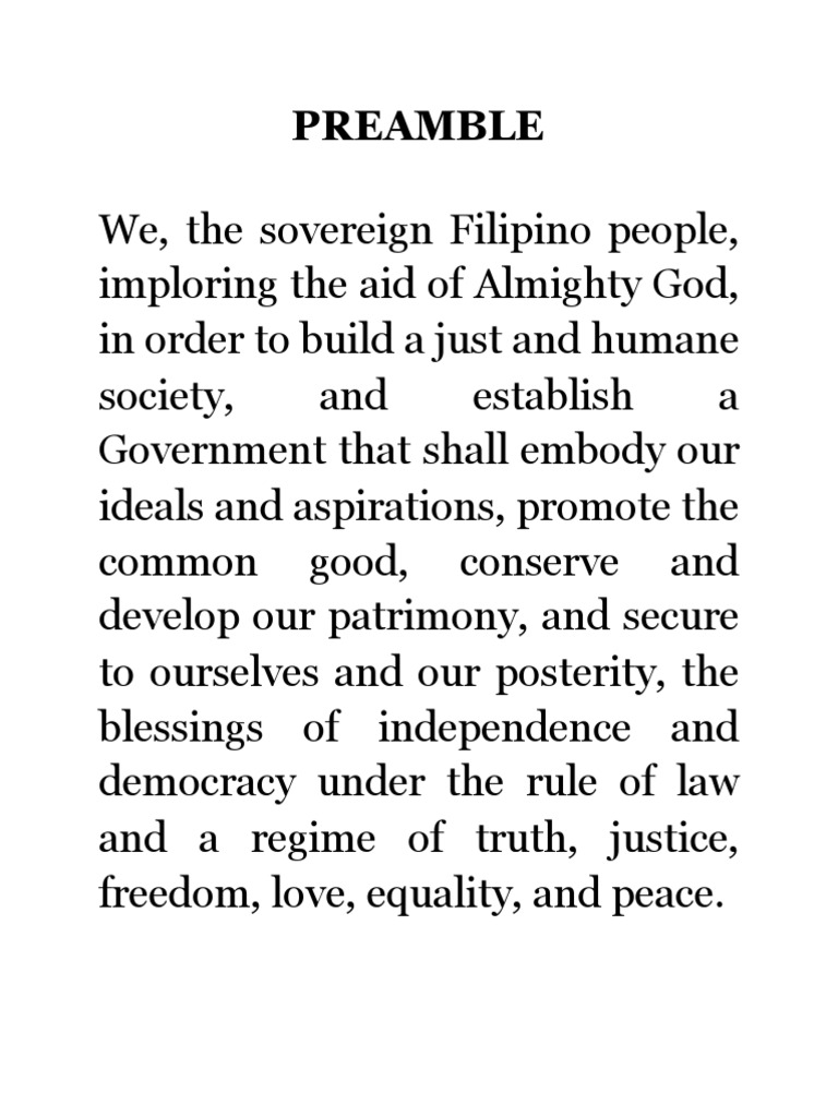 Preamble | PDF