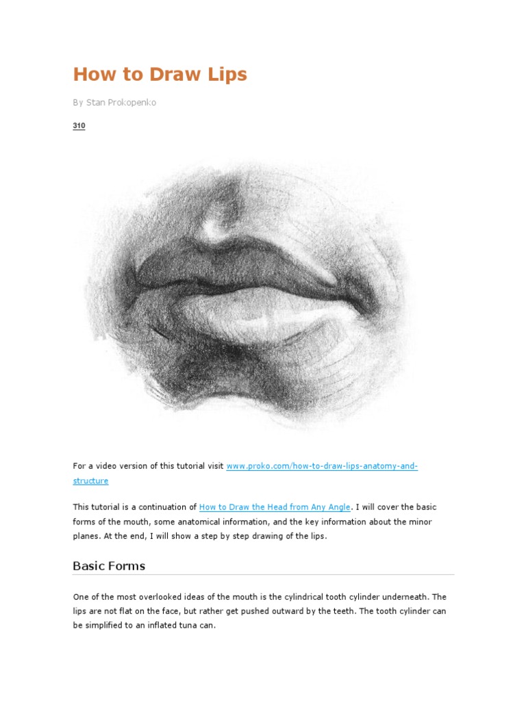 How To Draw Lips | PDF | Lip | Shape