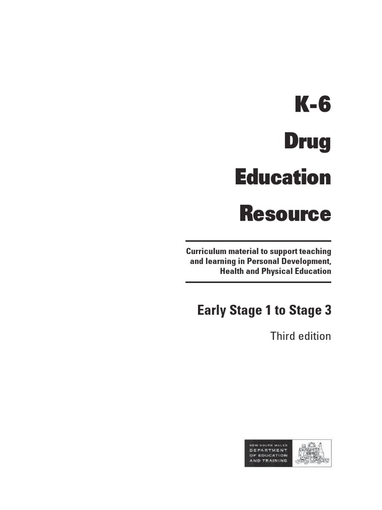 k-6 Drug Education Resource Dec | PDF | Substance Abuse ...