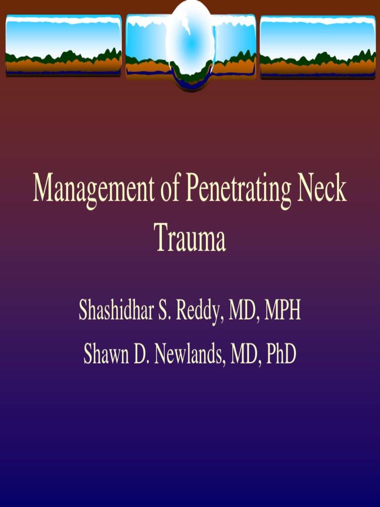Penetrating Neck Trauma Management | PDF | Angiography | Common Carotid ...