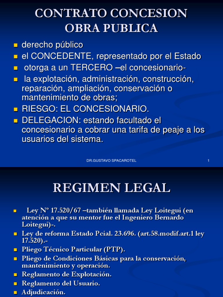 Contrato Concesion Obra Publica | PDF | Gobierno | Instituciones sociales