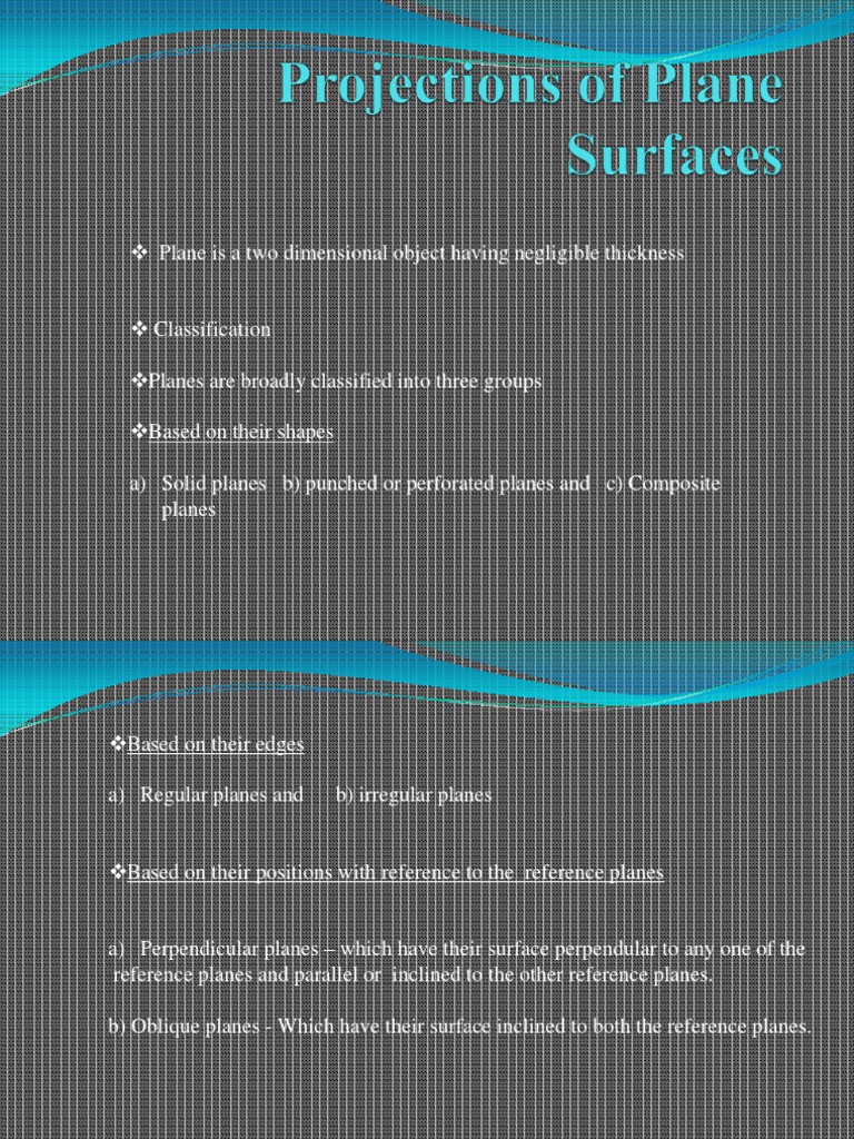 Projections of Plane Surfaces | PDF | Plane (Geometry) | Geometry