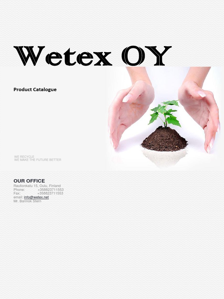 Wetex OY Product Catalogue Overview | PDF | Textiles | Manmade Materials