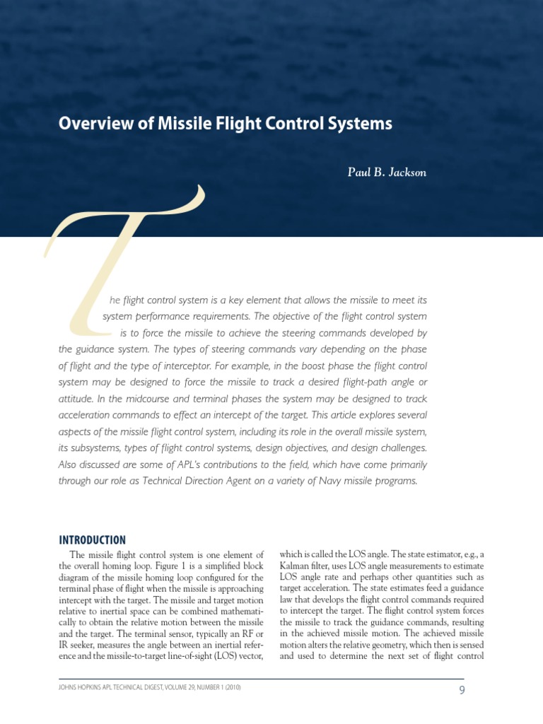 Overview of Missile Flight Control Systems | PDF | Guidance System ...