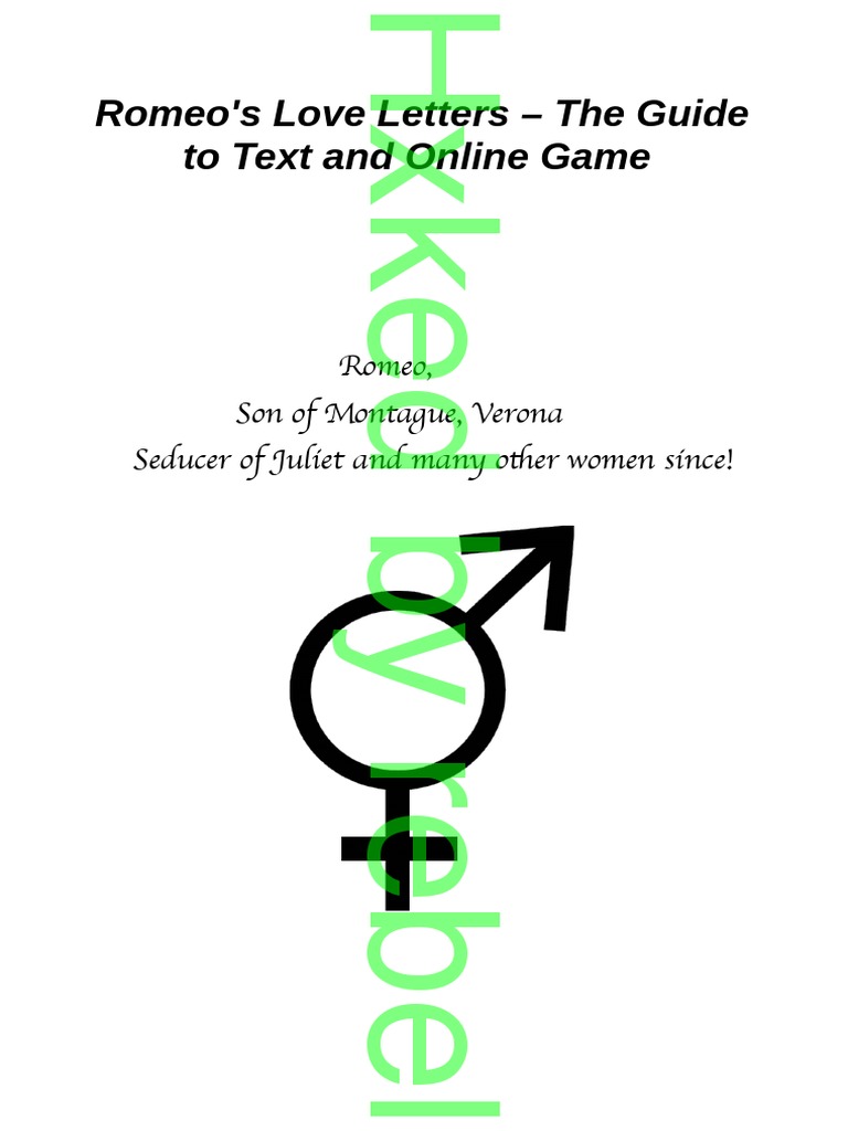 Romeo's Love Letters - The Guide To Online and Text Game (Rebel) | PDF ...