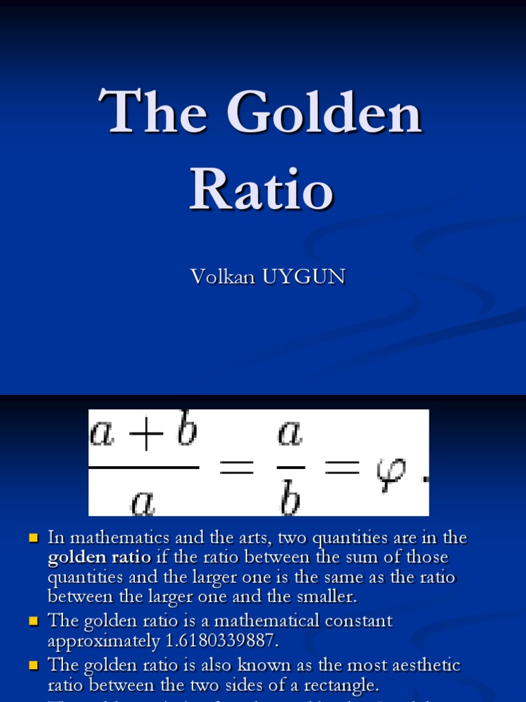 The Golden Ratio | Ratio | Geometry