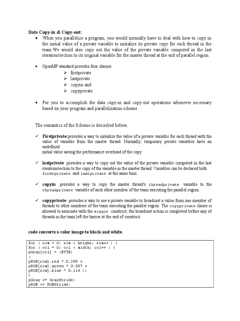 Data Copy in Copy Out | PDF | Thread (Computing) | Variable (Computer ...