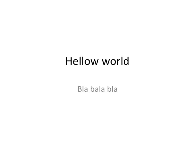 Hello World: Introduction and Overview | PDF