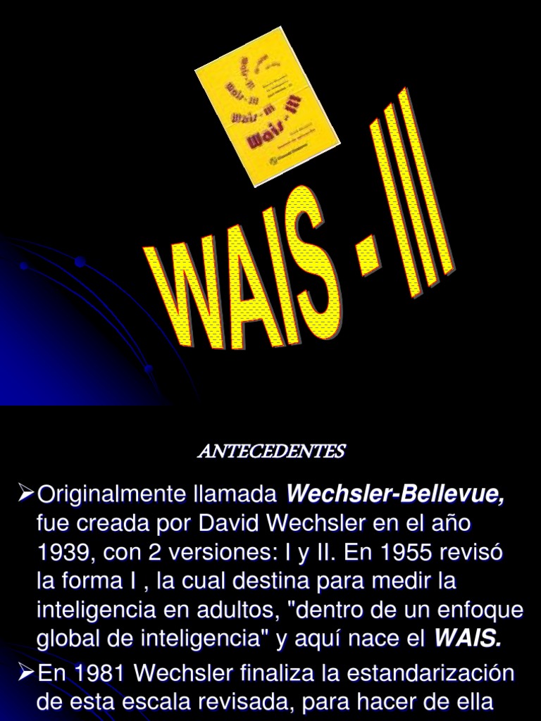 Wais III Manual | PDF