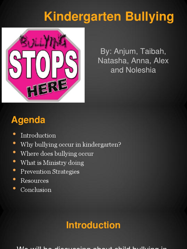 Kindergarten Bullying Prevention Guide | PDF | Bullying | Teachers