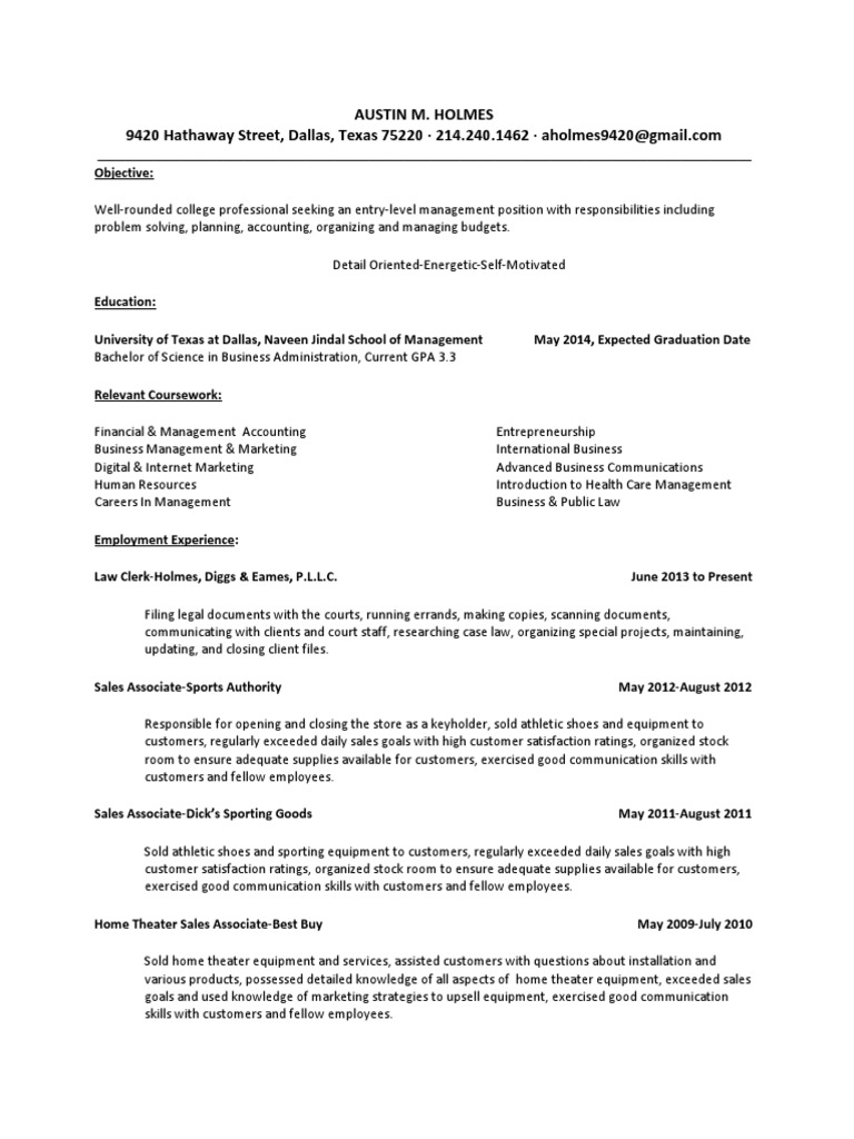 Austin Resume | PDF | Career & Growth | Business