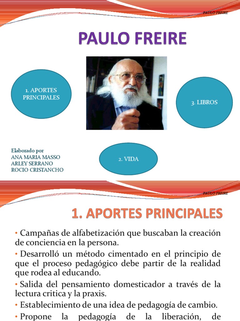 Aportes y biografía de Paulo Freire | PDF | Movimientos filosóficos ...