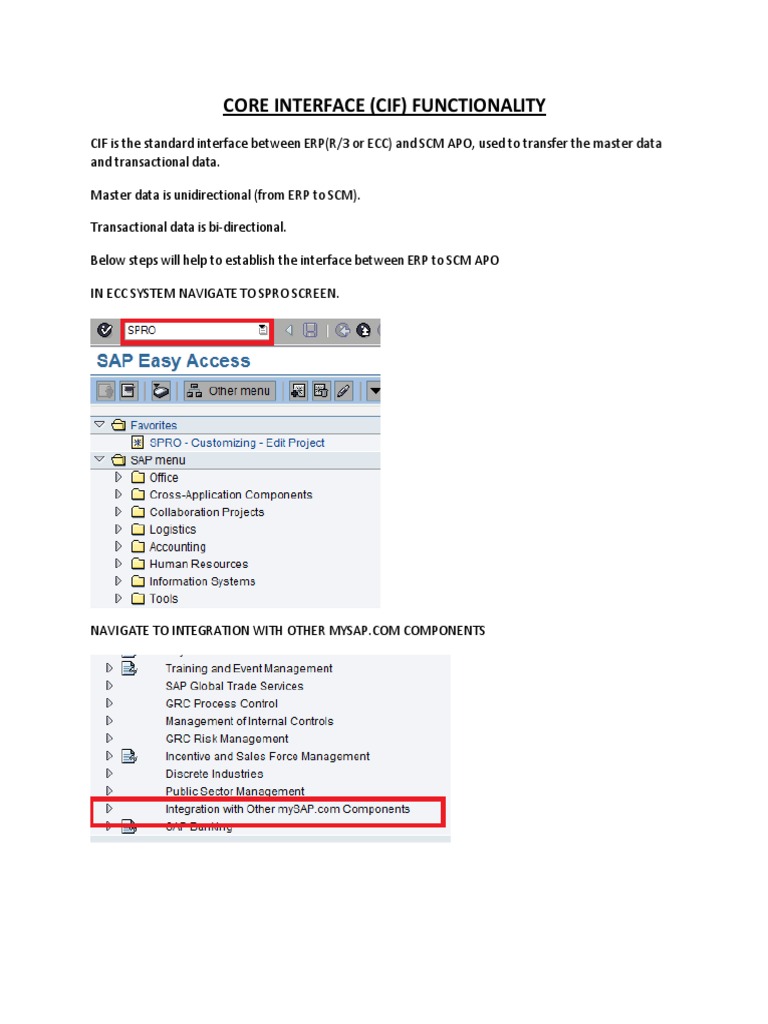 Cif Setup Step by Step | PDF