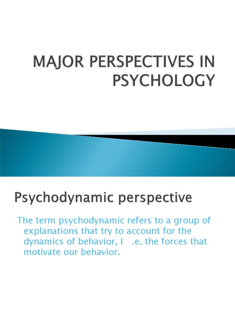 Major Perspectives in Psychology | PDF | Id | Dream Interpretation