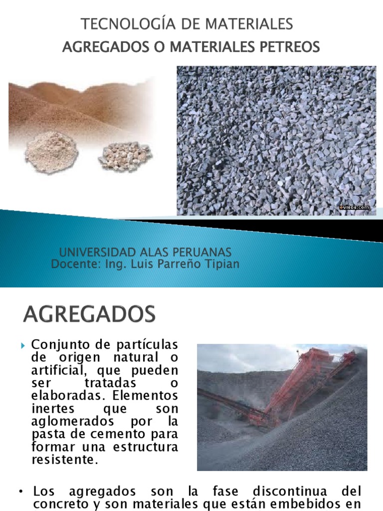 Introduccion A Los Agregados | Descargar gratis PDF | Hormigón | Cemento