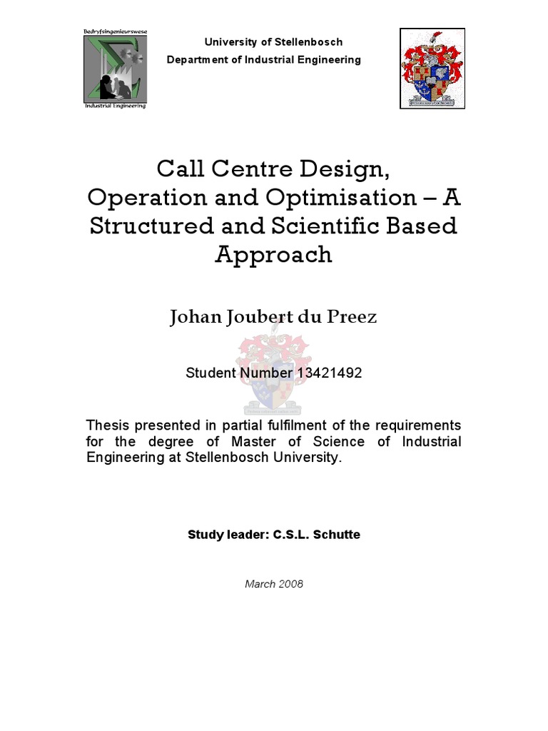 Call Center Study | PDF | Call Centre | Scheduling (Production Processes)