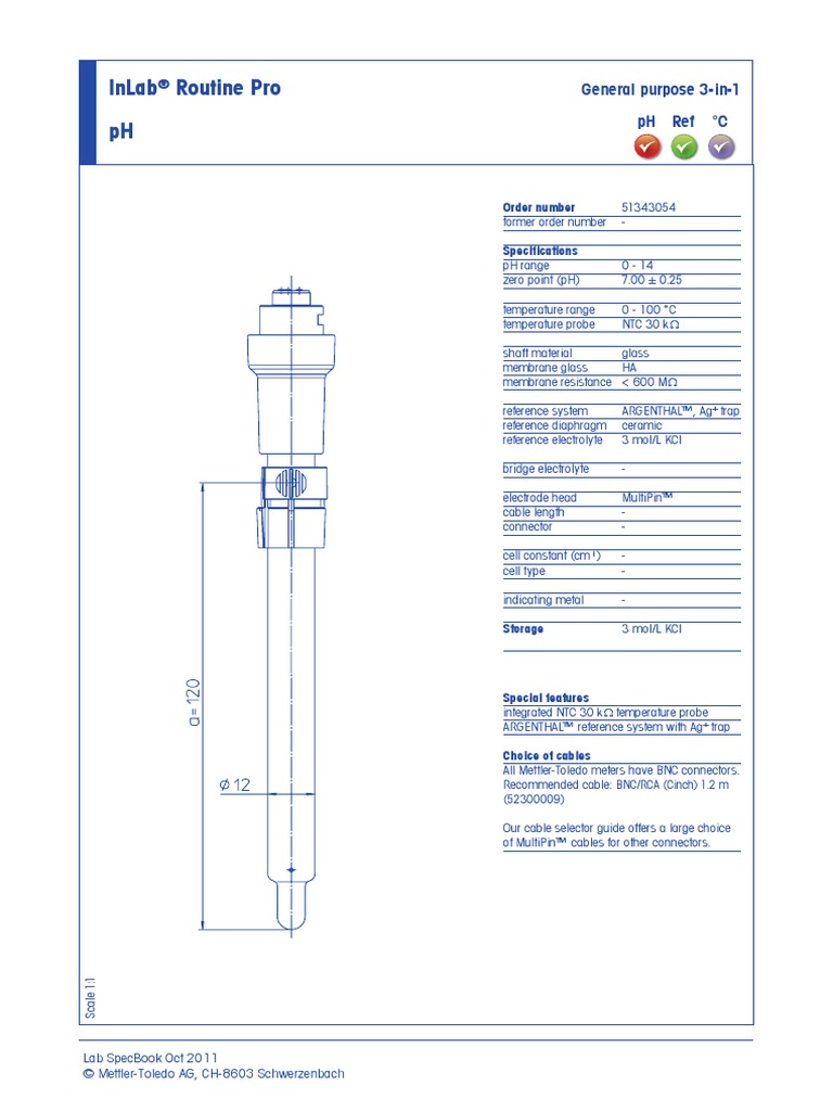 Inlab Routine Pro PH: General Purpose 3-In-1 PH Ref °C | PDF | Science ...