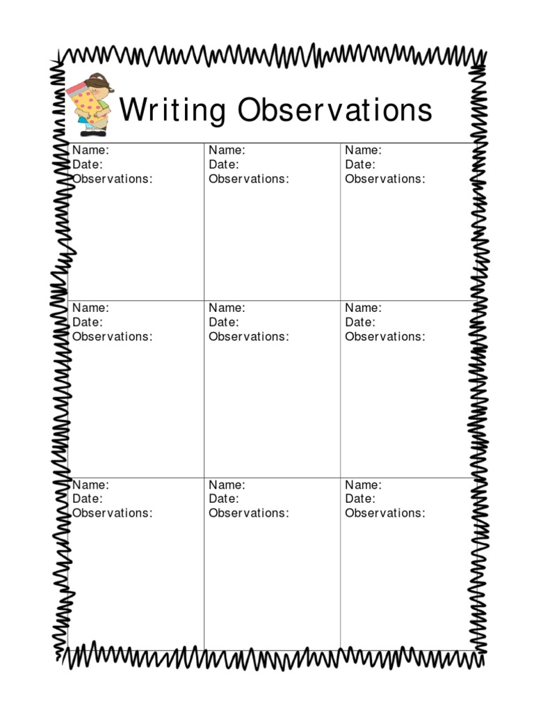 Writing Observations | PDF | Social Science | Foreign Language Studies