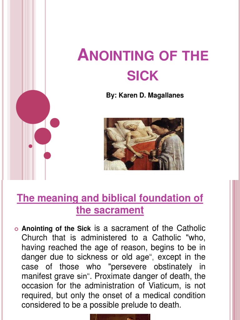Anointing of The Sick | PDF | Sacraments | Eucharist