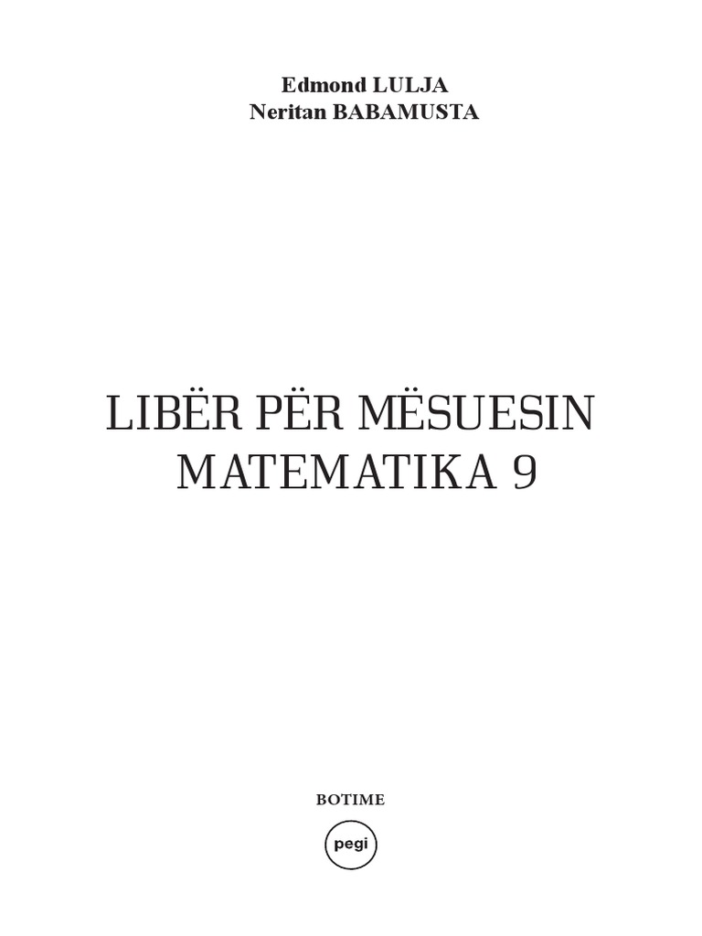 Liber Mesuesi Matematika 9