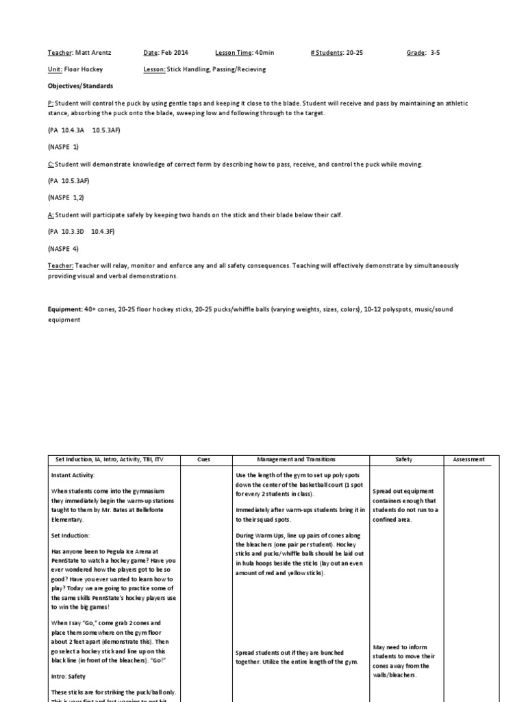 Floorhockeylp 1 | PDF | Athletic Sports | Team Sports