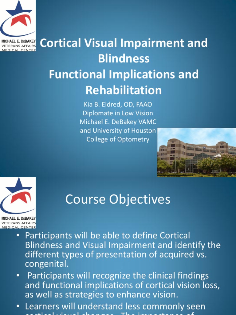 Cortical Visual Impairment and Blindness-PPT-Hadley | PDF | Visual ...