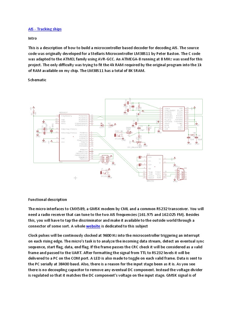 AIS Schematic | PDF | Microcontroller | Electrical Engineering