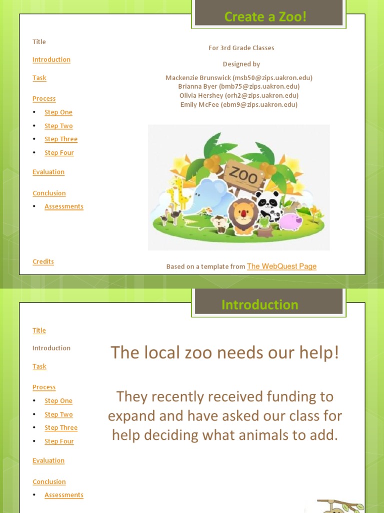 Zoo Webquest | PDF | Educational Assessment | Cognition