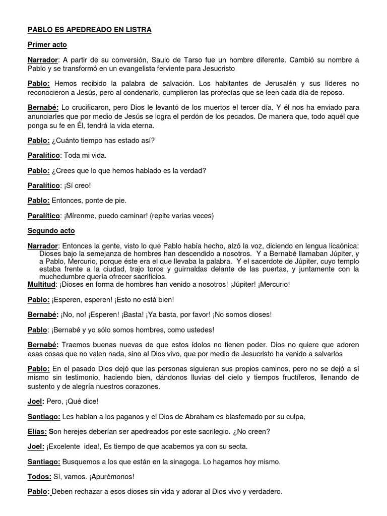 Pablo Es Apedreado en Listra | Bernabé | Pablo el apóstol