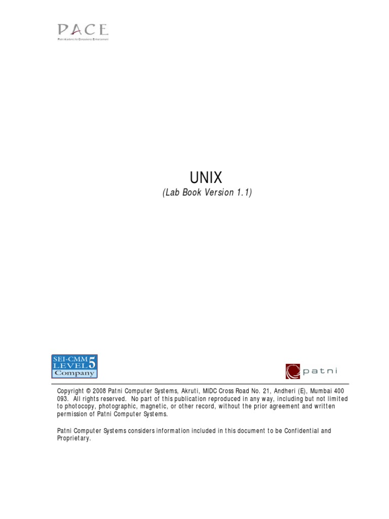 UNIX For Users LabBook | PDF | Directory (Computing) | Computer File