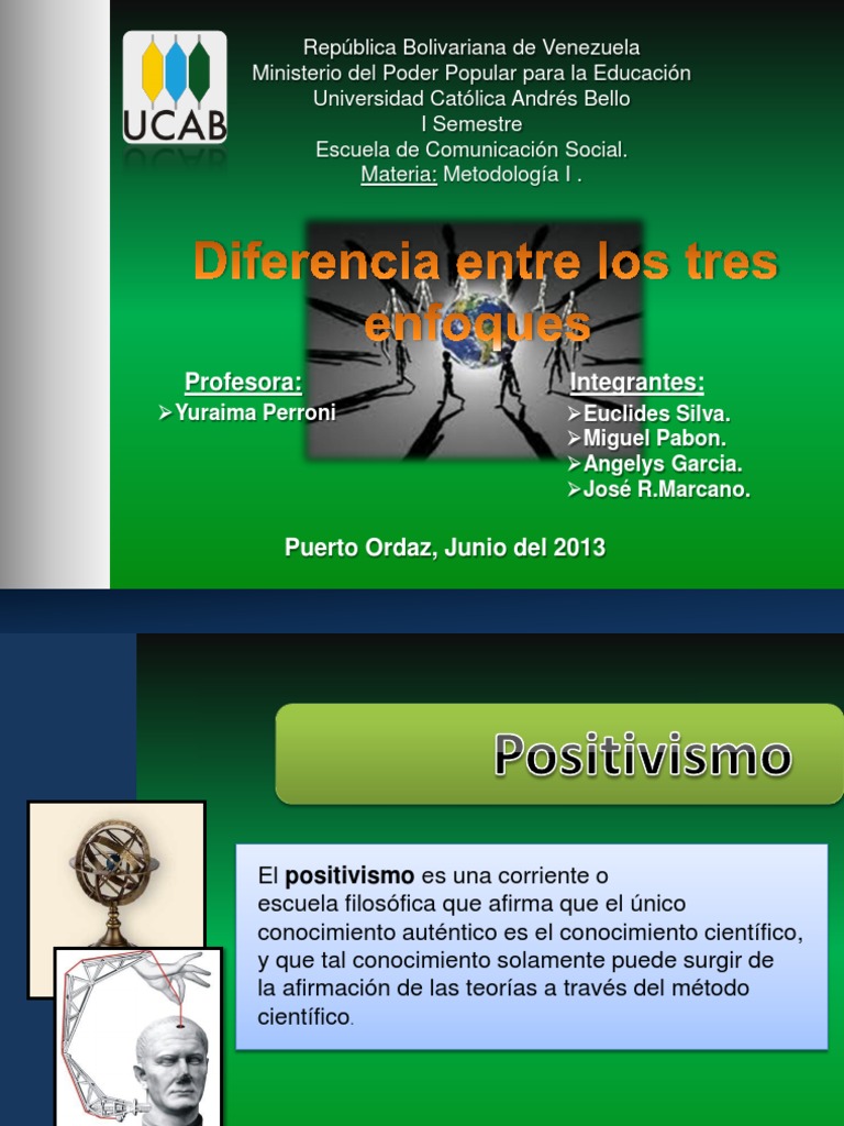 Diferencias Entre Positivismo, Constructivismo y Enfoque Critico | PDF