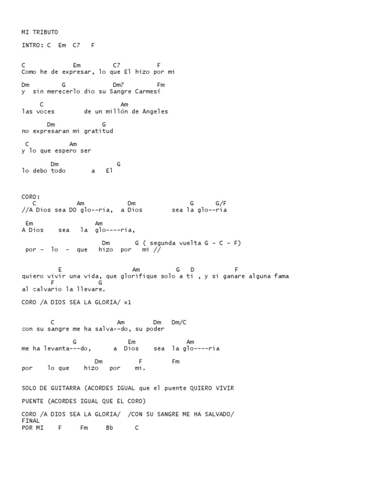 Mi Tributo | PDF