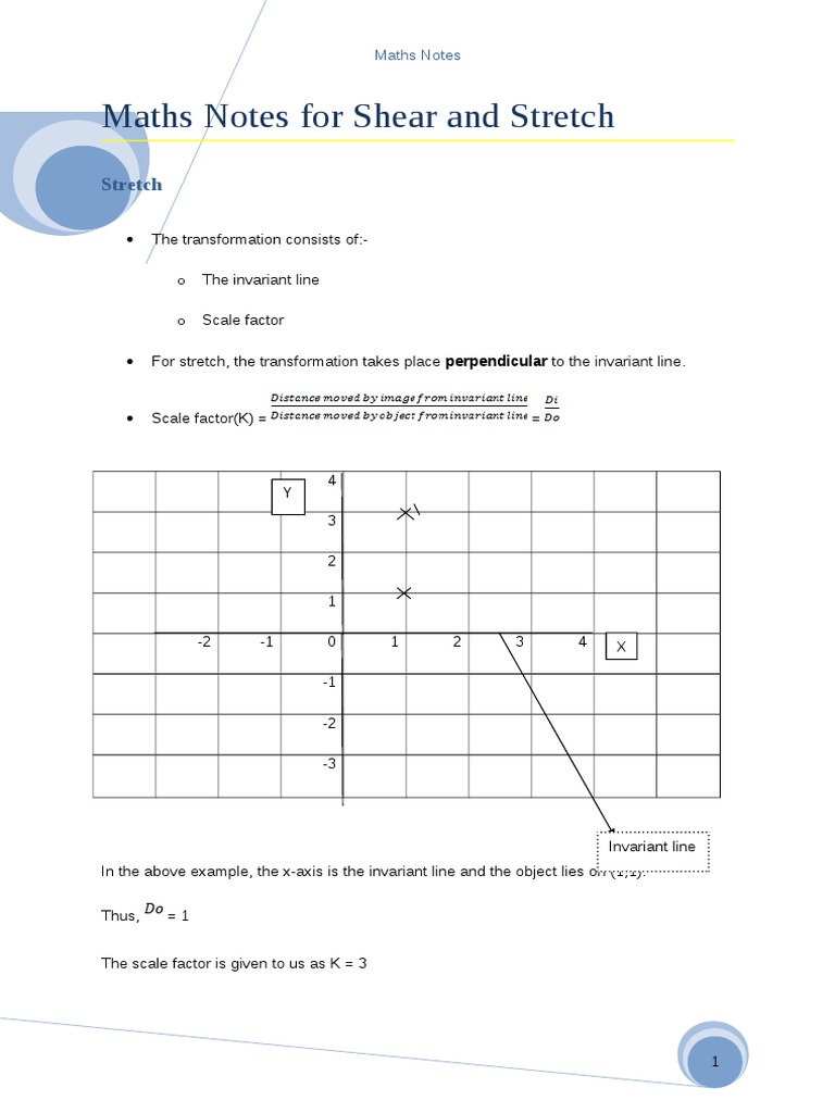 Maths Notes For Shear and Stretch | PDF