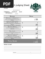 Talent Show Judging Criteria | PDF