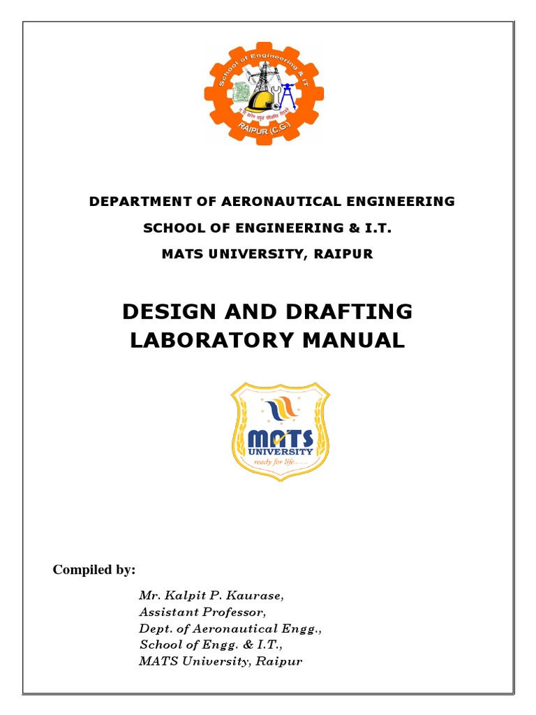 Design and Drafting Lab Manual | PDF | Gear | Fuselage