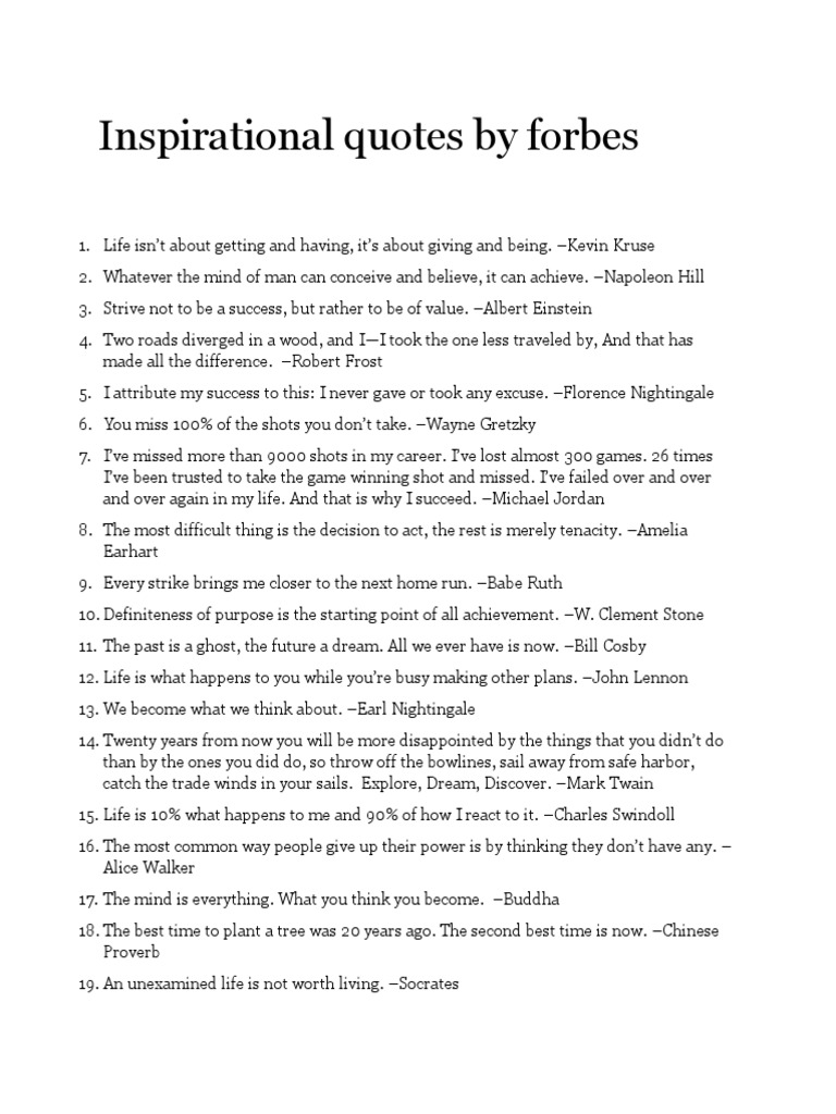 100 Inspirational Quotes | PDF