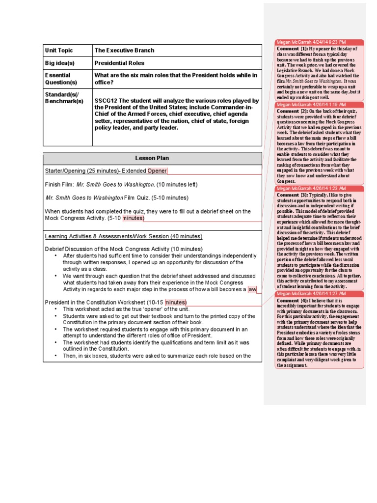 Annotated Lesson Plans | PDF | Presidents Of The United States ...